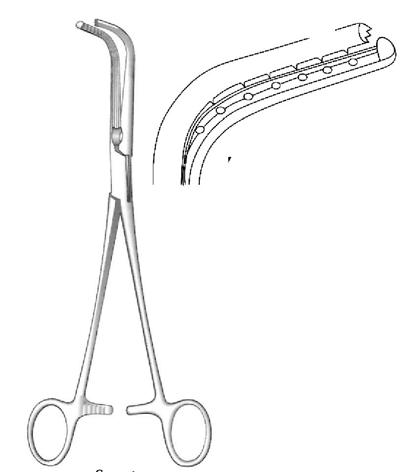 Pinza bronquial Sarot, derecha, punta larga | Surgicalmed.es